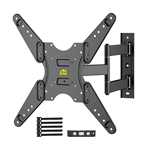 FORGING MOUNT Corner TV Wall Mount Single Stud Articulating Arm Full Motion TV Bracket for Most 26-55" Flat Curved TVs with Tilt, Swivel and Extends 18inch, Holds 88lbs, Max VESA 400x400mm