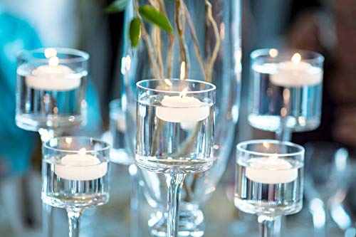 D'light Online Large White Floating Candles 3 Inch Bulk Pack for Events, Weddings, Spa, Home Décor, Special Occasions, Cylinder Vases, Centerpieces at Wedding, and Holiday Decorations (Set of 72, White)