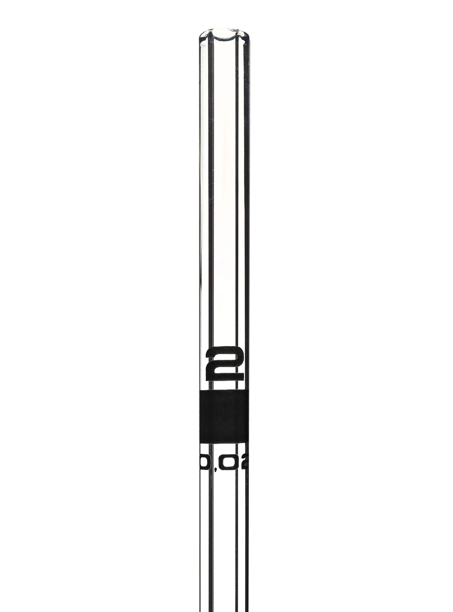 EISCO Serological Pipette, 2ml - Class A, Tolerance ±0.010ml Blue Graduations Color Code, Black Calibrated for Delivery to Jet Borosilicate Glass- Eisco Labs