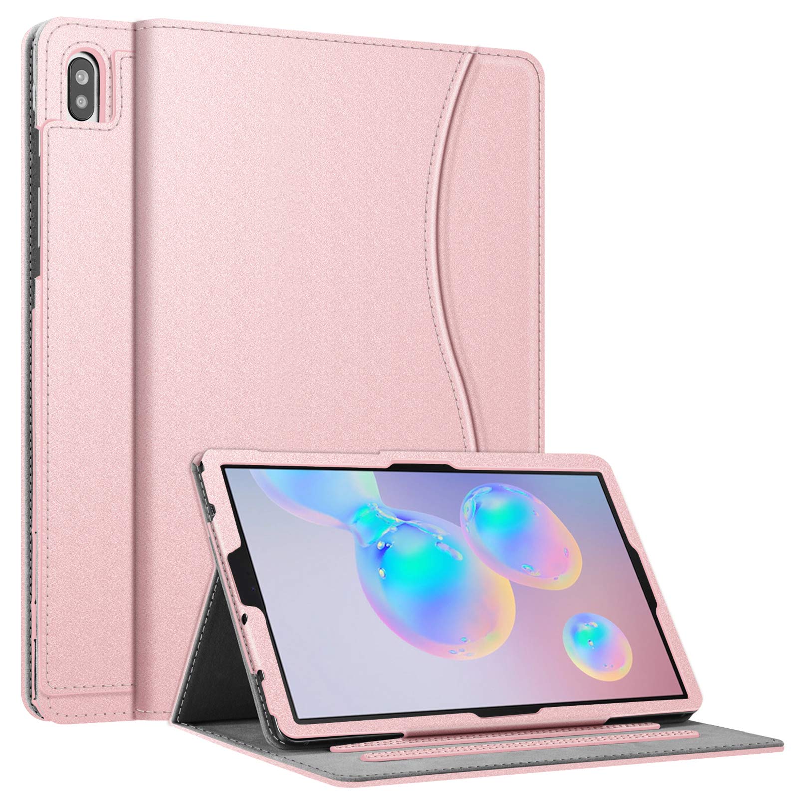 Fintie Case for Samsung Galaxy Tab S6 10.5" 2019 (Model SM-T860/T865/T867), [Patented S Pen Slot Design] Multi-Angle Viewing Stand Cover Auto Wake/Sleep, Rose Gold
