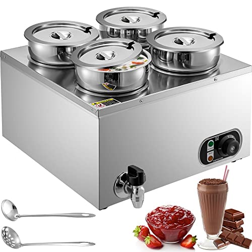 Commercial Soup Warmer 29.6 Qt Capacity, Electric Food Warmer Stainless Steel with Tap