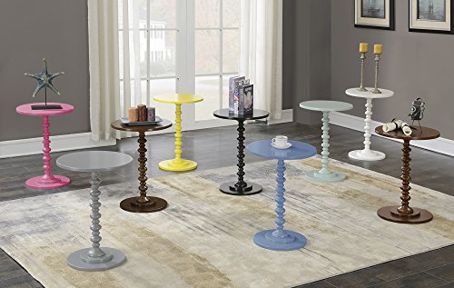 Convenience Concepts Palm Beach Spindle Table, Black, 17.75 in x 17.75 in x 24 in
