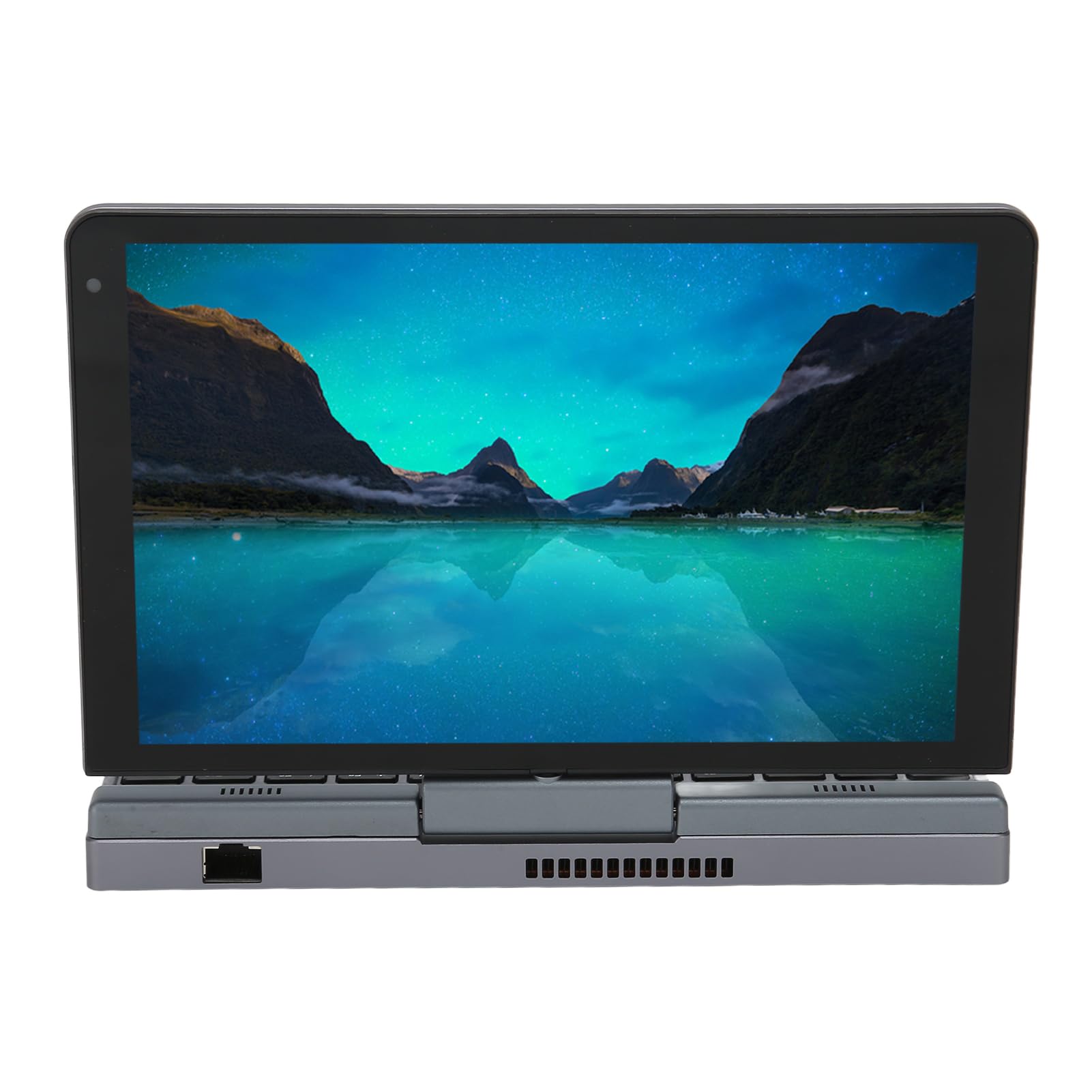 Airshi Foldable Mini Laptop LPDDR5 12GB RAM 180 Degree Flip 8 Inch PC Notebook Portable 1.9MP Camera for Work 10 11 Supported (12GB+256GB US Plug)