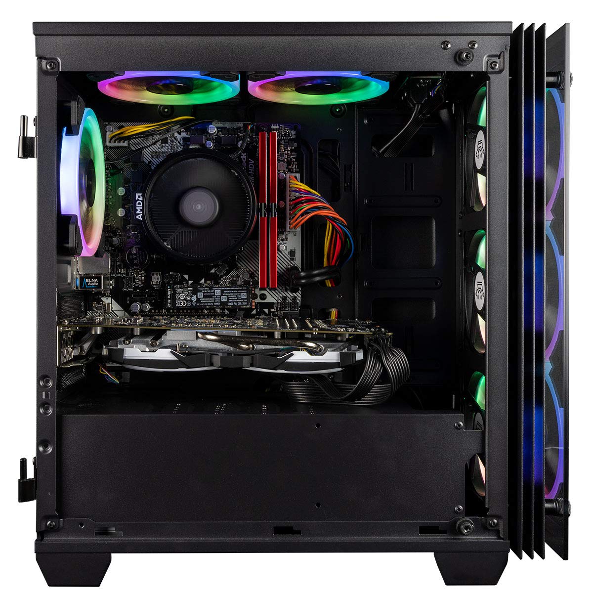Empowered PC Stratos Micro Gaming Desktop - NVIDIA GeForce RTX 3060, AMD Ryzen 7 5700X, 32GB DDR4 RAM, 512GB NVMe SSD + 2TB HDD, WiFi, Windows 11 Home - Gamer Computer