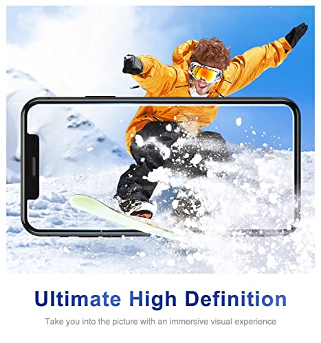 CANSHN 3 Pack Screen Protector for iPhone 11 [6.1 inch] + 3 Pack Tempered Glass Camera Lens Protector with Easy Installation Frame, Anti-Scratch, Case Friendly, 9H Hardness, HD Clear Film [6 Pack]
