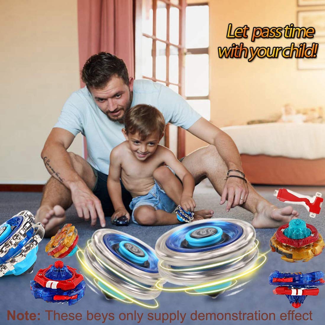 Bay Burst Battling Top Blades Evolution Turbo God Bey Red Lr Launcher Grip Kit Starter Set B-148 Booster Heaven Pegasus.10P.Lw Sen Attack Gyro Bey Battle Gaming Tops Novelty Spinning Toy Gift for Boys