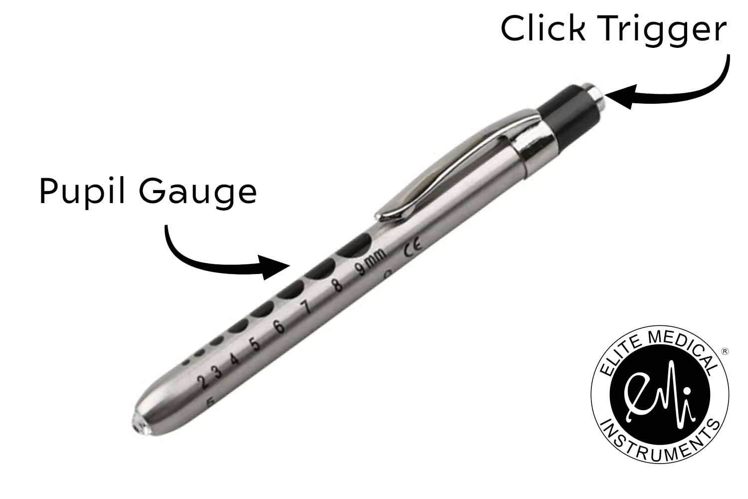 EMI Stainless Steel Diagnostic Pen Lights - Silver EPL-935 (2)