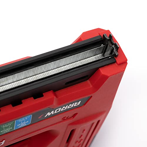 Arrow ET501F Corded 5-in-1 Professional Electric Staple and Nail Gun, Wire Stapler, and Brad Nailer for Upholstery, Framing, Insulation, Crafts, Fencing, and Cable, Black/Red