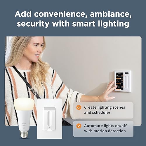 Brilliant Smart Home Control (1-Switch Panel) β Alexa Built-In & Compatible with Ring, Sonos, Hue, Google Nest, Wemo, SmartThings, Apple HomeKit β In-Wall Touchscreen Control for Lights, Music, & More