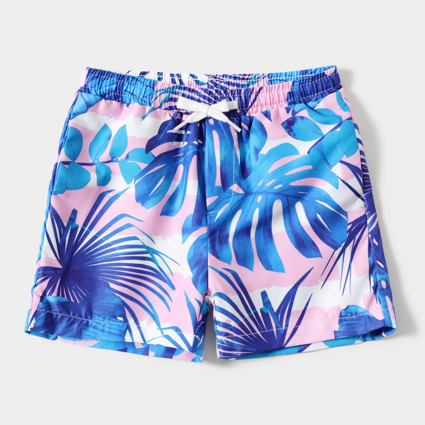 IFFEI Family Matching Swimsuits One Piece Off Shoulder Bathing Suits Floral Printed Ruffles Mommy and Me Swimwear Men: L