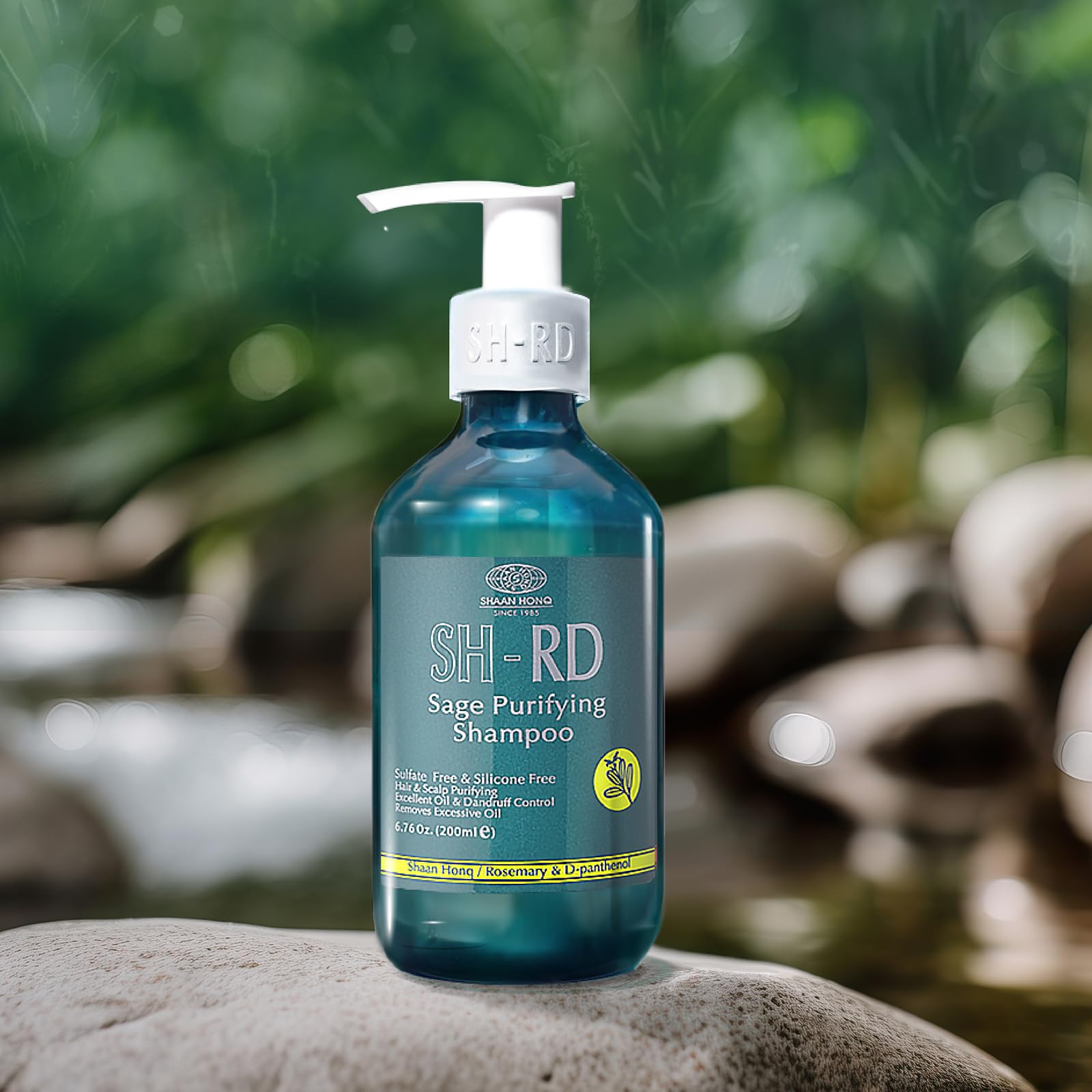 SH-RD Sage Purifying Shampoo for Oily Scalp | Deep Cleansing, Rebalancing, Hydrating Dandruff Scalps | Safe for Flat Hair & All Hair Types, | Sulfate-, Silicone-Free Oil Control Shampoo -6.76oz/200ml