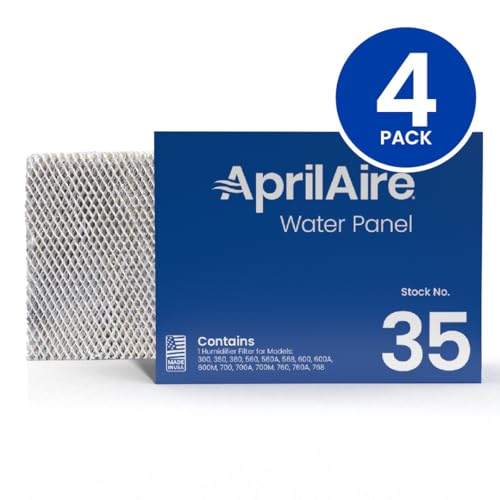 AprilAire 35 Water Panel Humidifier Filter Replacement for AprilAire Whole-House Humidifier Models 350, 360, 560, 560A, 568, 600, 600A, 600M, 700, 700A, 700M, 760, 760A, 768 (Pack of 4)