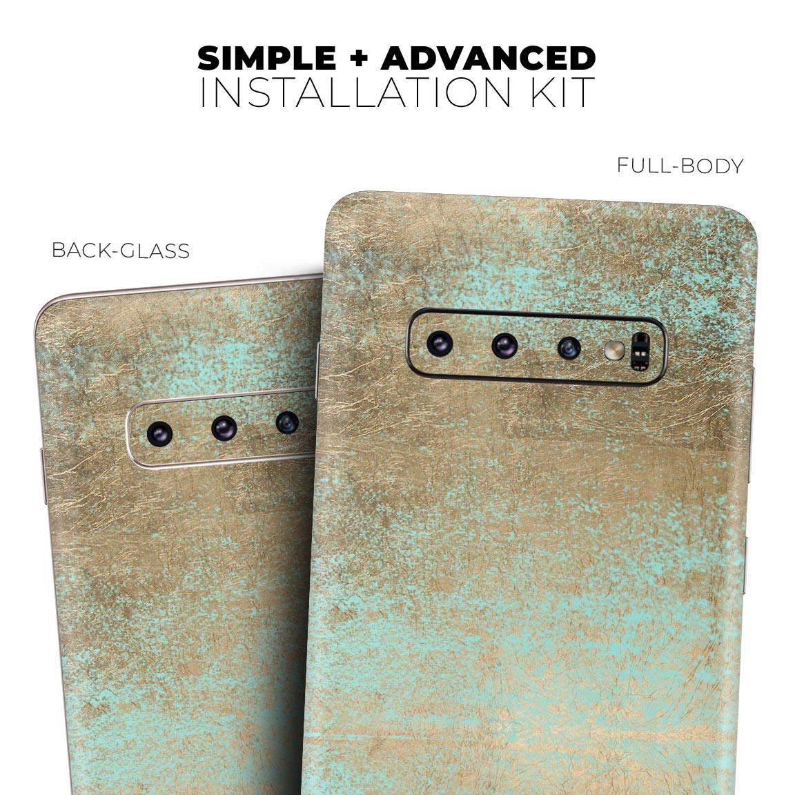 DesignSkinz Gold Scratched Foil v4 Protective Vinyl Decal Wrap Skin Cover Compatible with The Samsung Galaxy S20 (Screen Trim & Back Glass Skin)