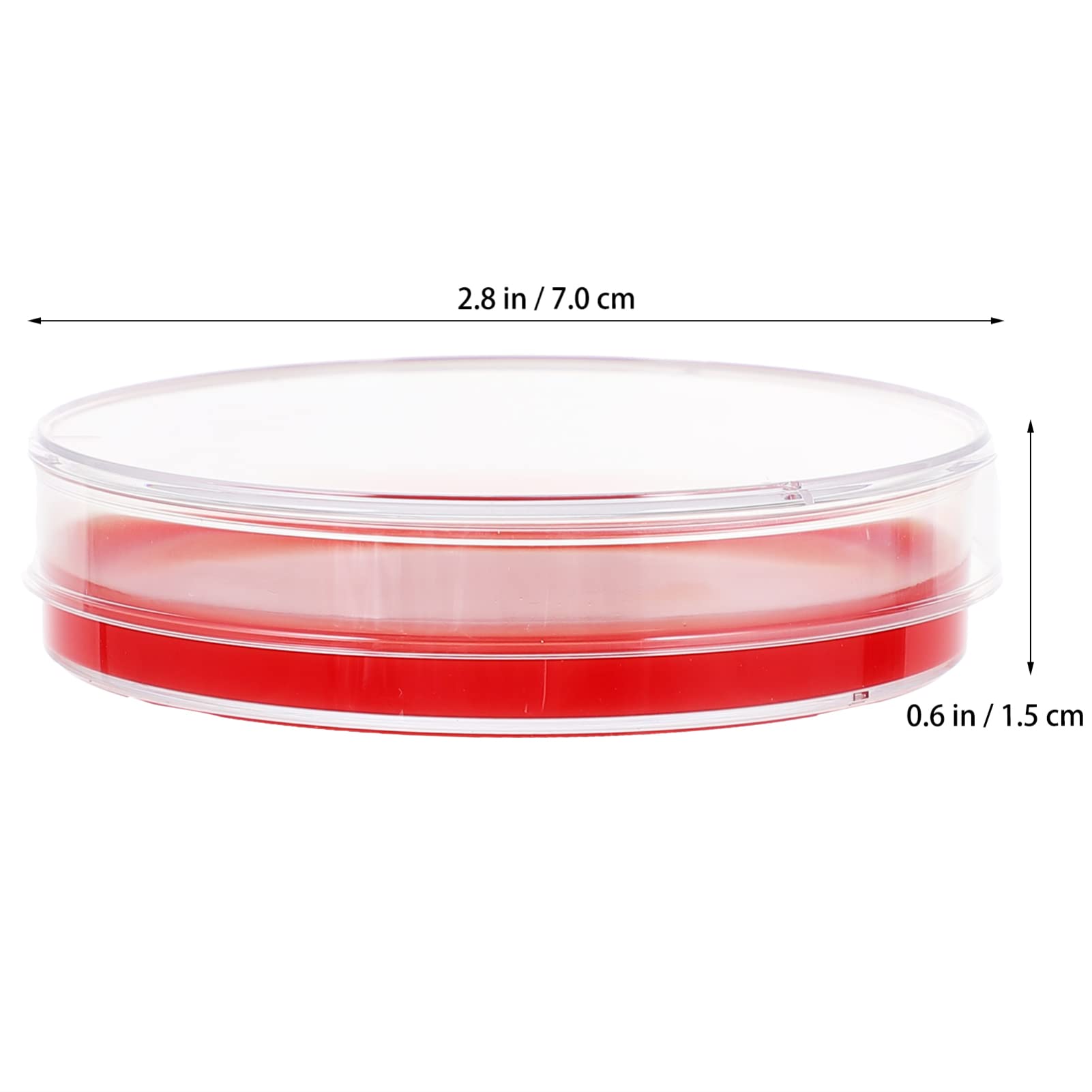 Baluue 10pcs Plastic Petri Dishes, Nutrient Agar Plate Sciences Nutrient Agar Petri Dishes Biological Dish Science Project Kit Supplies for Mushroom Petri Projects Red