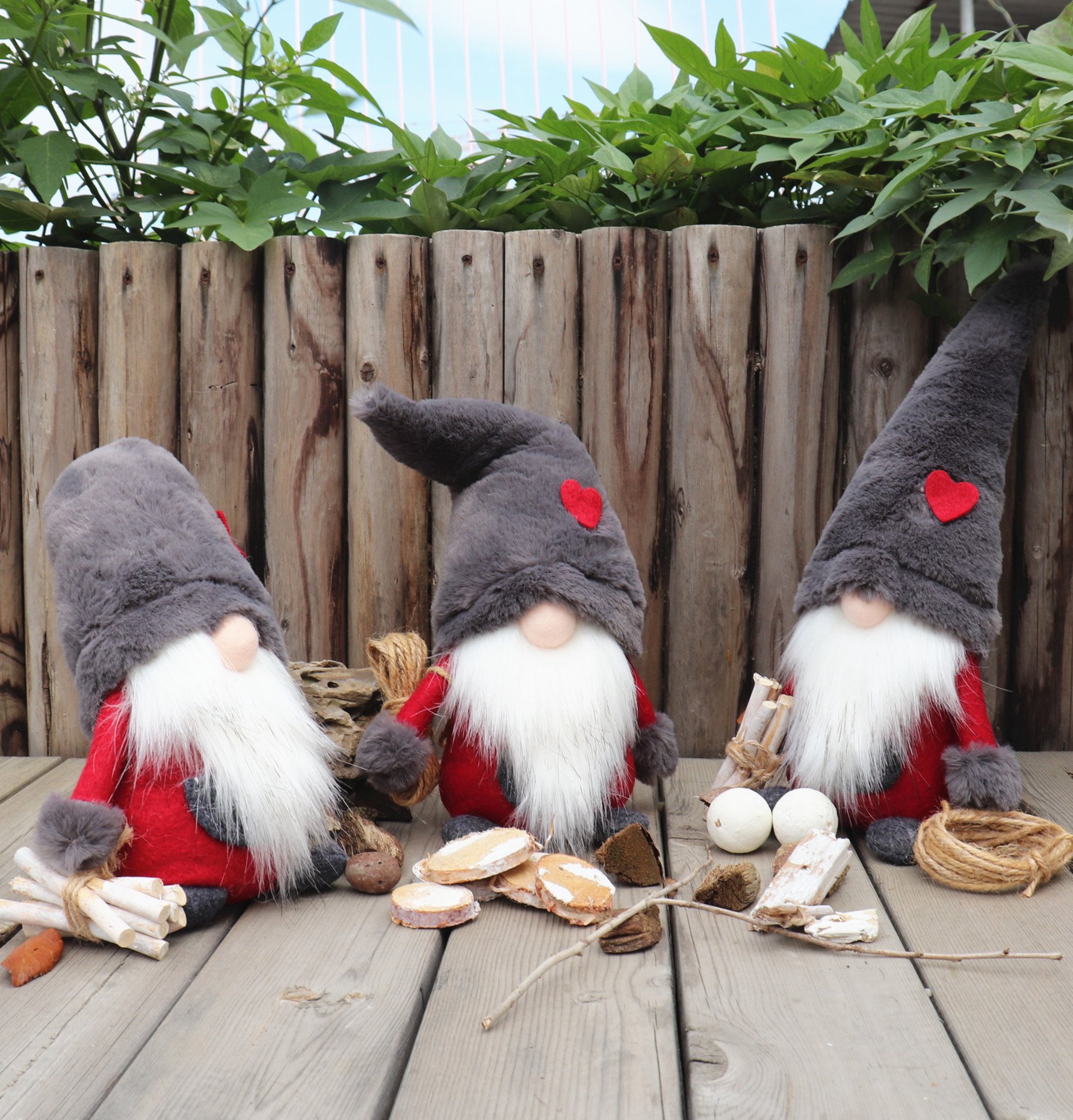Amazlab Swedish Santa Gnome Plush, Handmade Scandinavian Tomte Nordic Nisse Sockerbit Elf Dwarf Home Household Ornaments, Christmas Santa Decoration