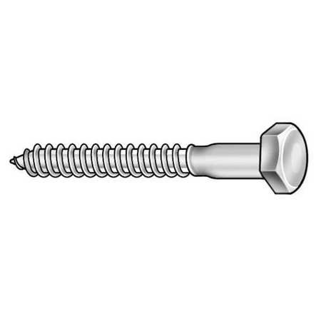 Hex Lag Screw, SS, 1/4x1 1/2 L, PK50