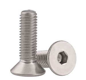 Hex Screw - Allen Screw - Flat Head Socket Screw - Stainless Steel (316) - 1/4"-20 x 1" (Quantity: 100), Drive: Hex Socket, Head: Flat Head