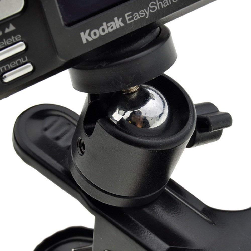 SLOW DOLPHIN Tripod Clip Clamp Mount Flash Reflector Holder for Studio Backdrop Camera with 360 Swivel Tripod Mini Ball Head Standard 1/4" Screw,SLR, Digital SLR, Video Came(2PACK)