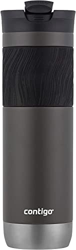 Contigo Byron SnapSeal 2.0 Stainless Steel Insulated Travel Mug - 24 oz - Leakproof SnapSeal Lid, Non-Slip Grip - Great for On the Go to Keep Drinks Hot or Cold - Ideal for Coffee and Tea, Sake