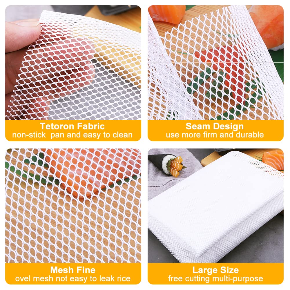 4 pcs Rice Net Sushi Rice Cooking Net, Sushi Making, Reusable, Non-Stick Rice Cooker Napkin (43" x 43")