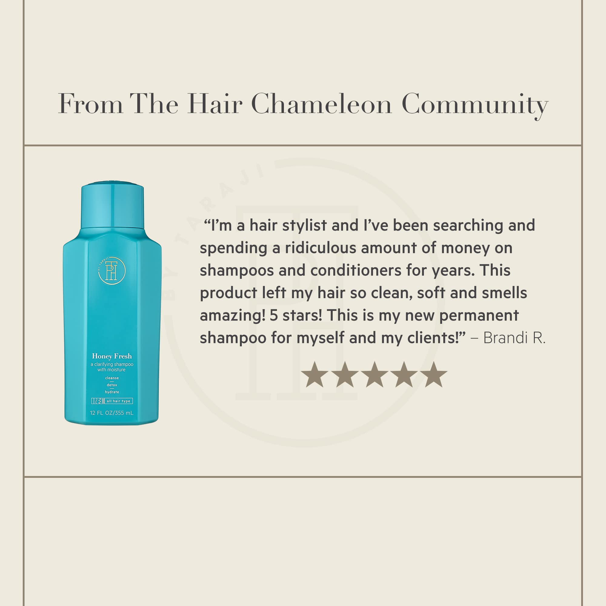 TPH BY TARAJI Honey Fresh Sulfate Free Clarifying Shampoo for Buildup with Aloe, Honey & Willowbark Extract | For Oily Hair | Gentle, Non-Irritating, Anti-Residue | For Women & Men, 12 fl. oz