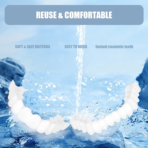 4 PCS Temporary dentures with Veneer for Both Men and Women, Covering Imperfect Teeth,Nature and Comfortable Veneers to Regain Confident Smile-E06