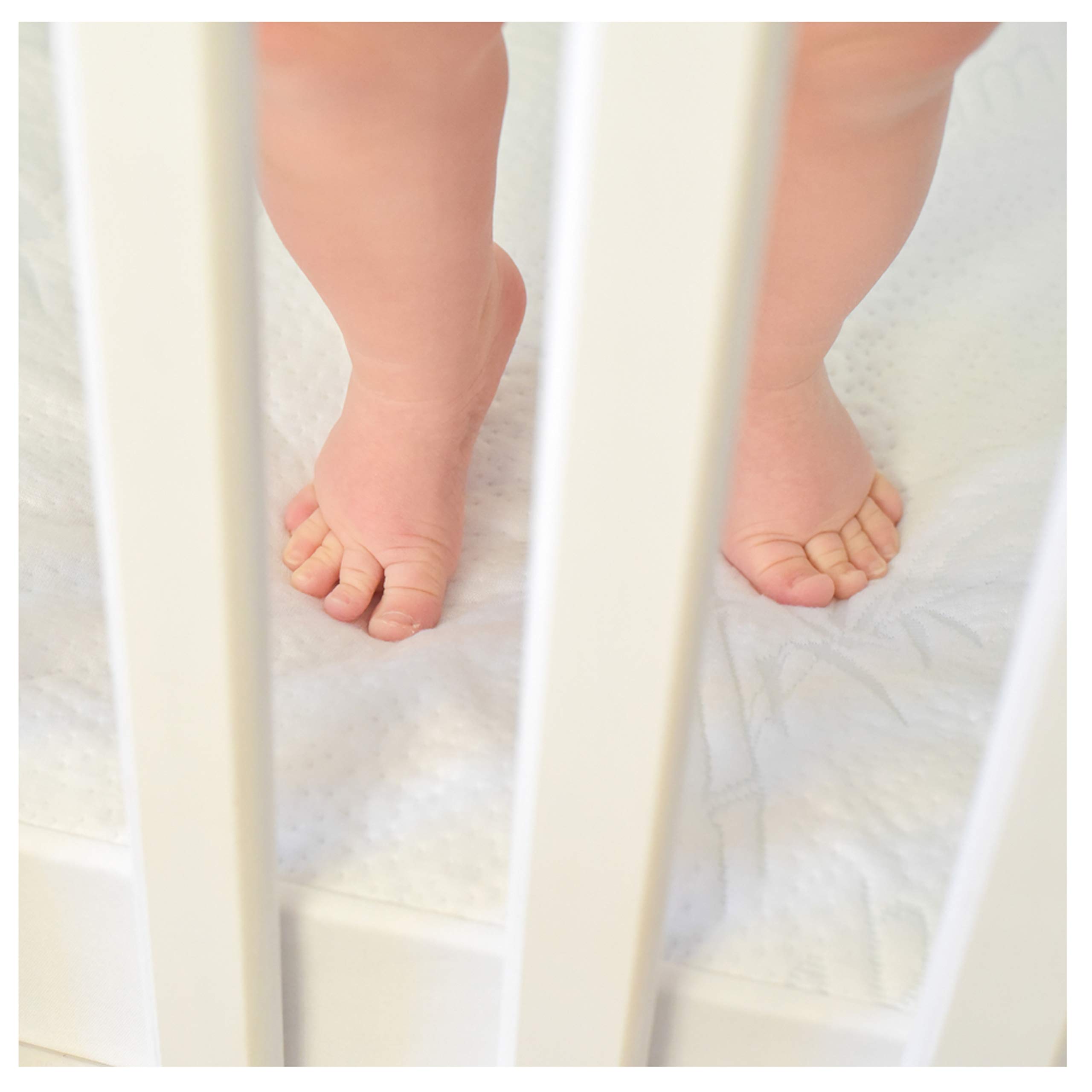 Bamboo Rayon Baby Crib Mattress Protector - Waterproof Breathable Cooling Fitted Mattress Cover 28x52 inches (Single Pack)