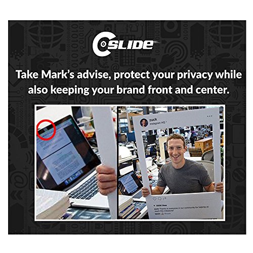 C-SLIDE 1.0 Webcam Cover Slide | Sliding Laptop Camera Blocker | 1.5” x 0.5” by 1.5mm Thin | Camera Blocker for Computers, Tablets, Echos, Chromebook & More | Make Security a Priority | Black