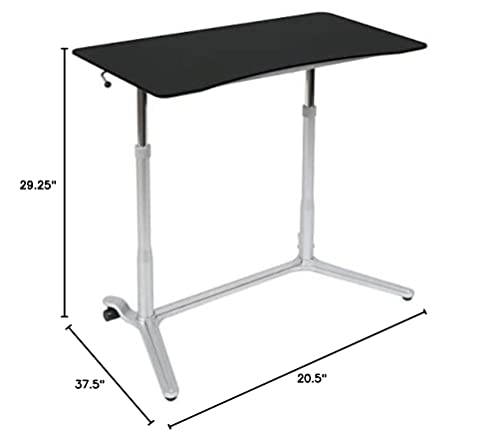 Calico Designs 51230 Sierra Height Adjustable Desk, Silver/Black 37.5 Inch