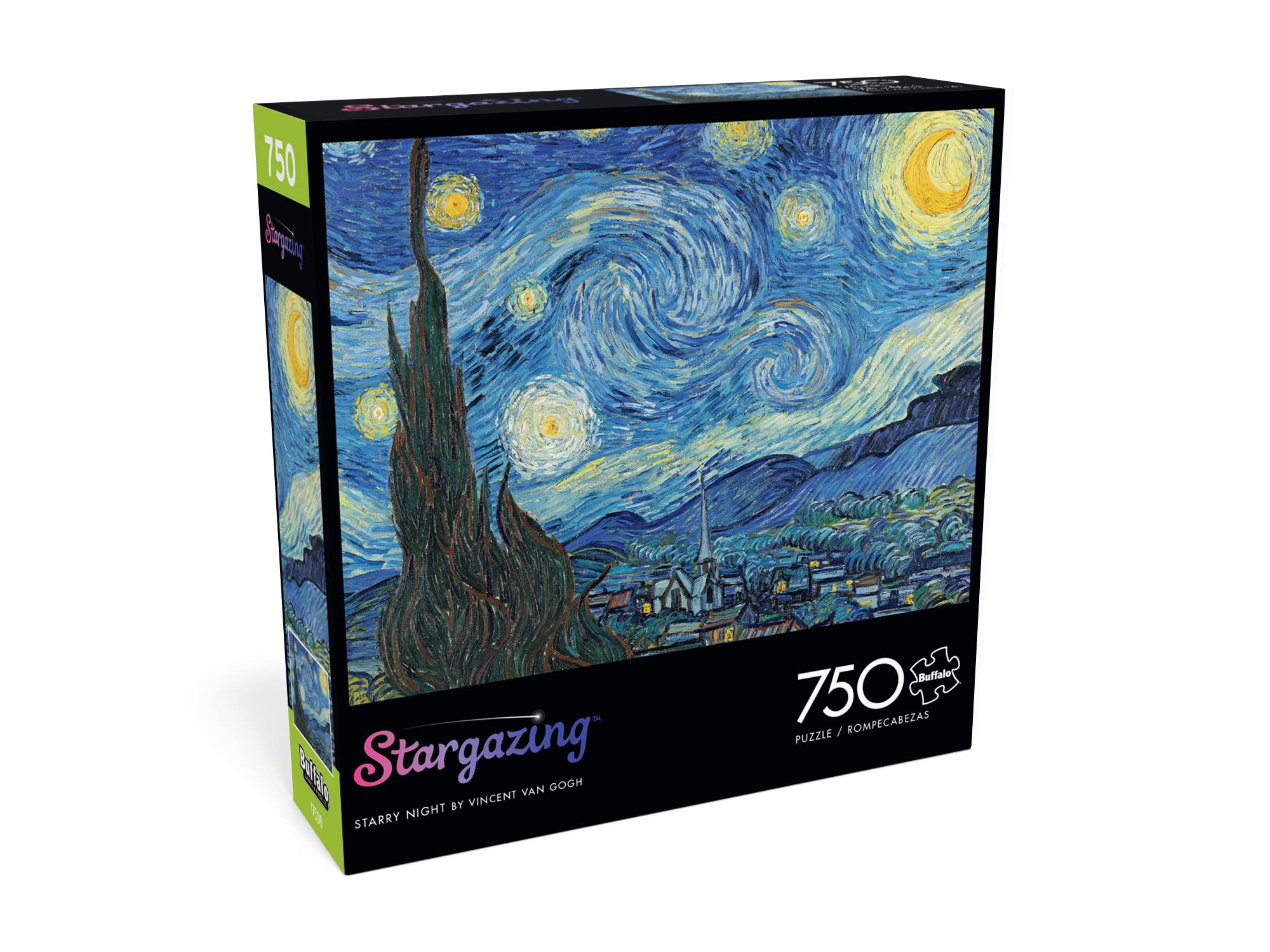 Buffalo Games - Starry Night - 750 Piece Jigsaw Puzzle for Adults Challenging Puzzle Perfect for Game Nights - 750 Piece Finished Size is 24.00 x 18.00