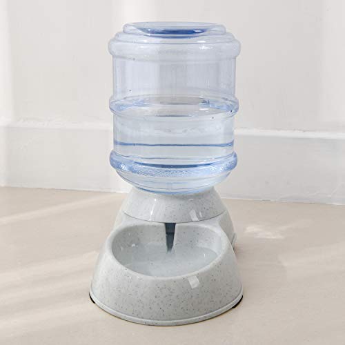 Liry Products Pet Water Dispenser Station Automatic Gravity Waterer Replenish Self-Dispensing Drinking Fountain Dog Cat Animal Bowl Dish Stand