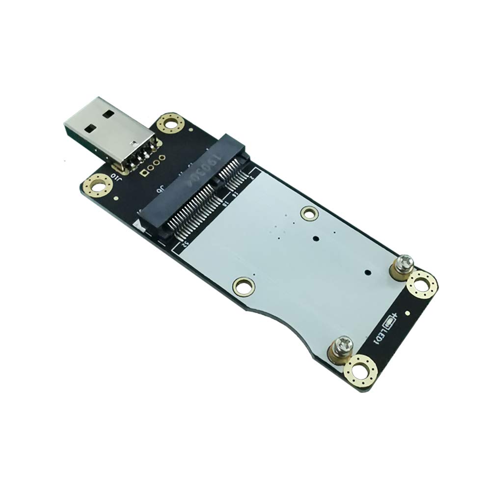 EXVIST 4G LTE Industrial Mini PCIe to USB Adapter W/SIM Card Slot for WWAN/LTE 3G/4G Module Applicable for M2M & IoT Applications Like Raspberry Pi Industrial Router IP Camera Digital Signage etc.