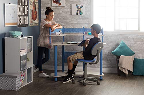 Calico Designs Study Corner Desk, Blue 46"W x 23.5"D x 42.25"H