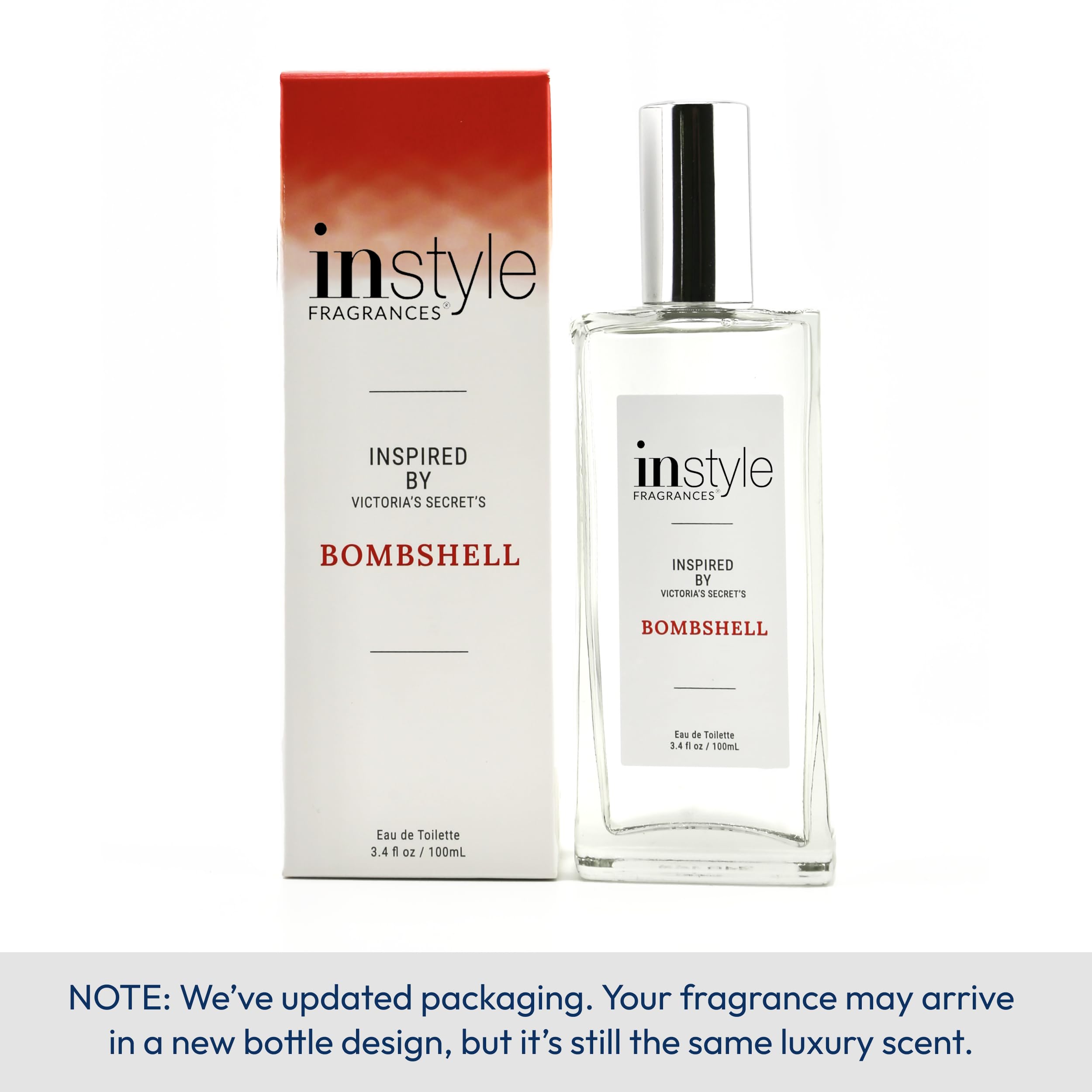 Instyle Fragrances | Inspired by Victoria's Secret's Bombshell | Eau de Toilette | Fragrance for Women | Vegan, Paraben Free | Never Tested on Animals | 3.4 Fluid Ounces