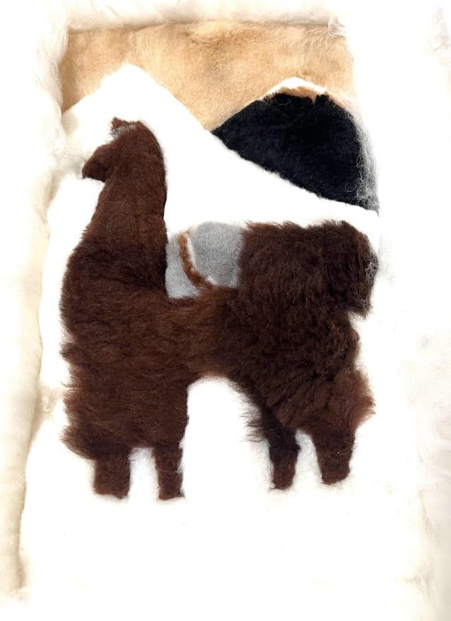 Alpaca Fur Rug Llama Designs from Peru, Artisanal Alpaca Fur Inspired Peru's Rich Culture