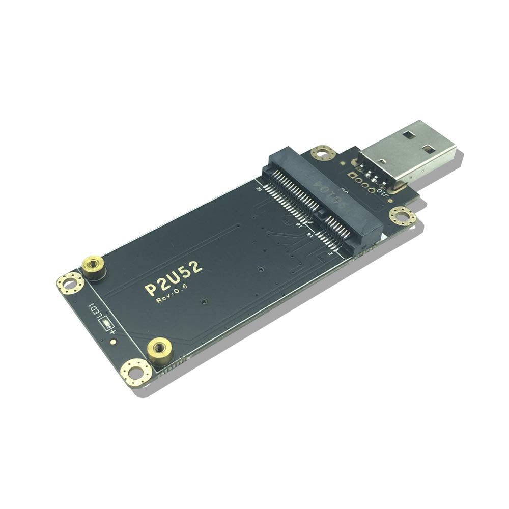 EXVIST 4G LTE Industrial Mini PCIe to USB Adapter W/SIM Card Slot for WWAN/LTE 3G/4G Module Applicable for M2M & IoT Applications Like Raspberry Pi Industrial Router IP Camera Digital Signage etc.