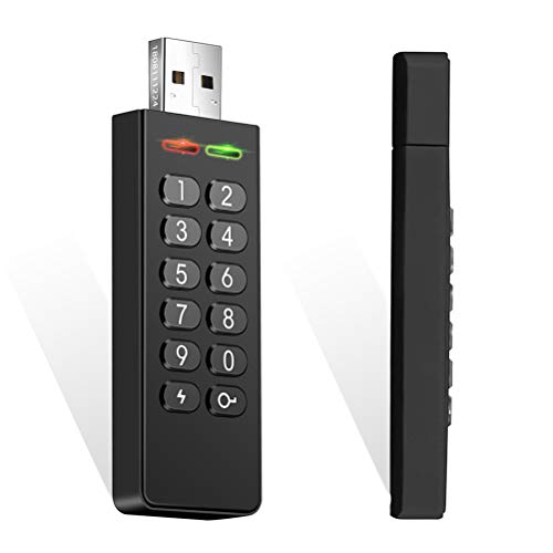 Encrypted USB Drive, INNÔPLUS Secure Flash Drive 256-bit 16 GB, U Disk USB 2.0, Hardware Password Memory Stick for Personal Protection, Aluminum Shell with FIPS Validated, Military Encryption Keypad