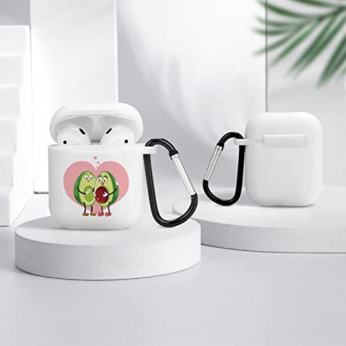 Avocado Family Pregnancy Silicone AirPods Case Protective Cover Compatible with AirPods 2 & 1 with Keychain