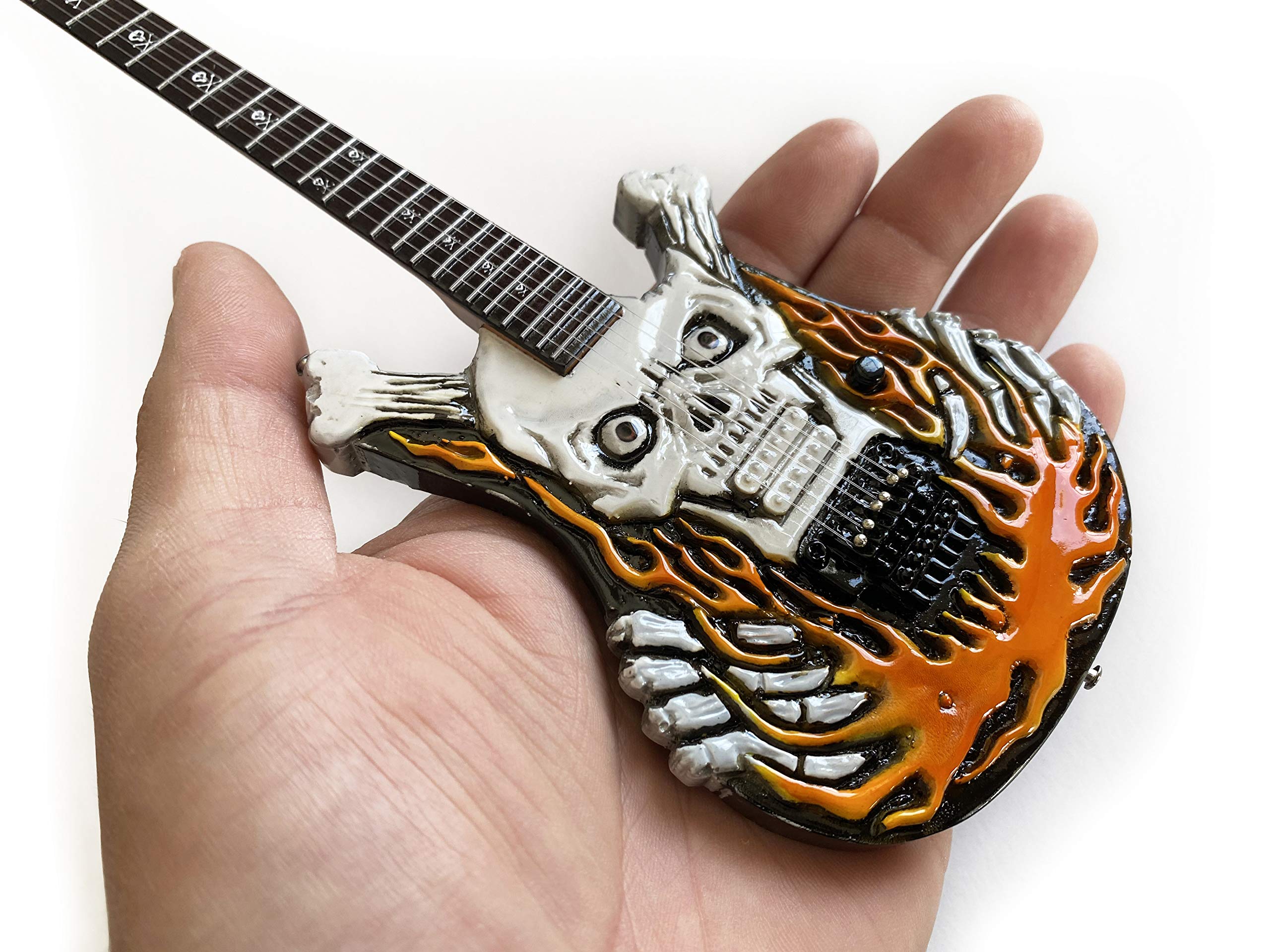 AXE HEAVEN Official George Lynch Signature ESP Flaming Skull Mini Guitar Replica