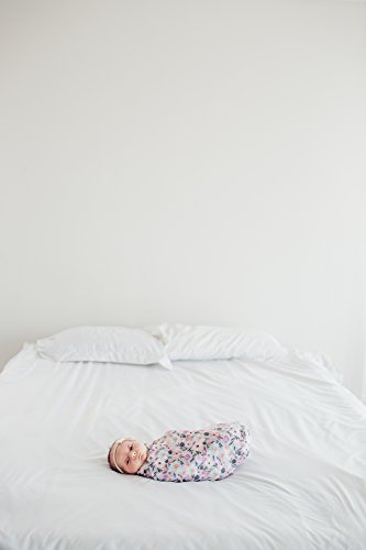 Copper Pearl Large Premium Knit Baby Swaddle Receiving Blanket Floral Morgan