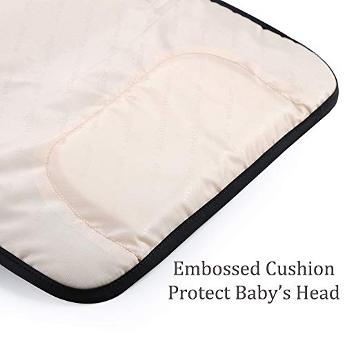 NIUXUAN 3 in 1 Waterproof Portable Changing Pad Diaper Travel Multifunction Baby Diaper Cover Mat Changing Pads Liners Folding Diaper Bags(Red)