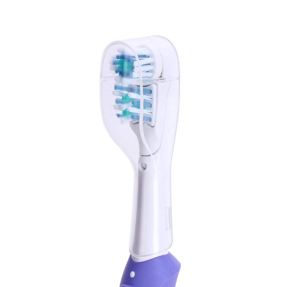 Travel Electric Toothbrush Heads Cover Plastic Protective Cap Case Compatible with Oral-B Long Dual-Heads Replacement Tooth Brush Heads(6 Pack) Clear