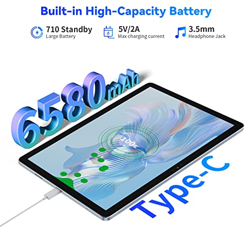 Blackview 2023 New Tab 12 Pro Android 12 Tablets 10" inch Tablet 14 (8+6 Expand) GB RAM + 128 GB ROM 1TB Expand Tablet PC, 1920 * 1200 FHD+IPS, Octa-core,2.4G/5G WiFi, Bluetooth 5.0 GPS Blue