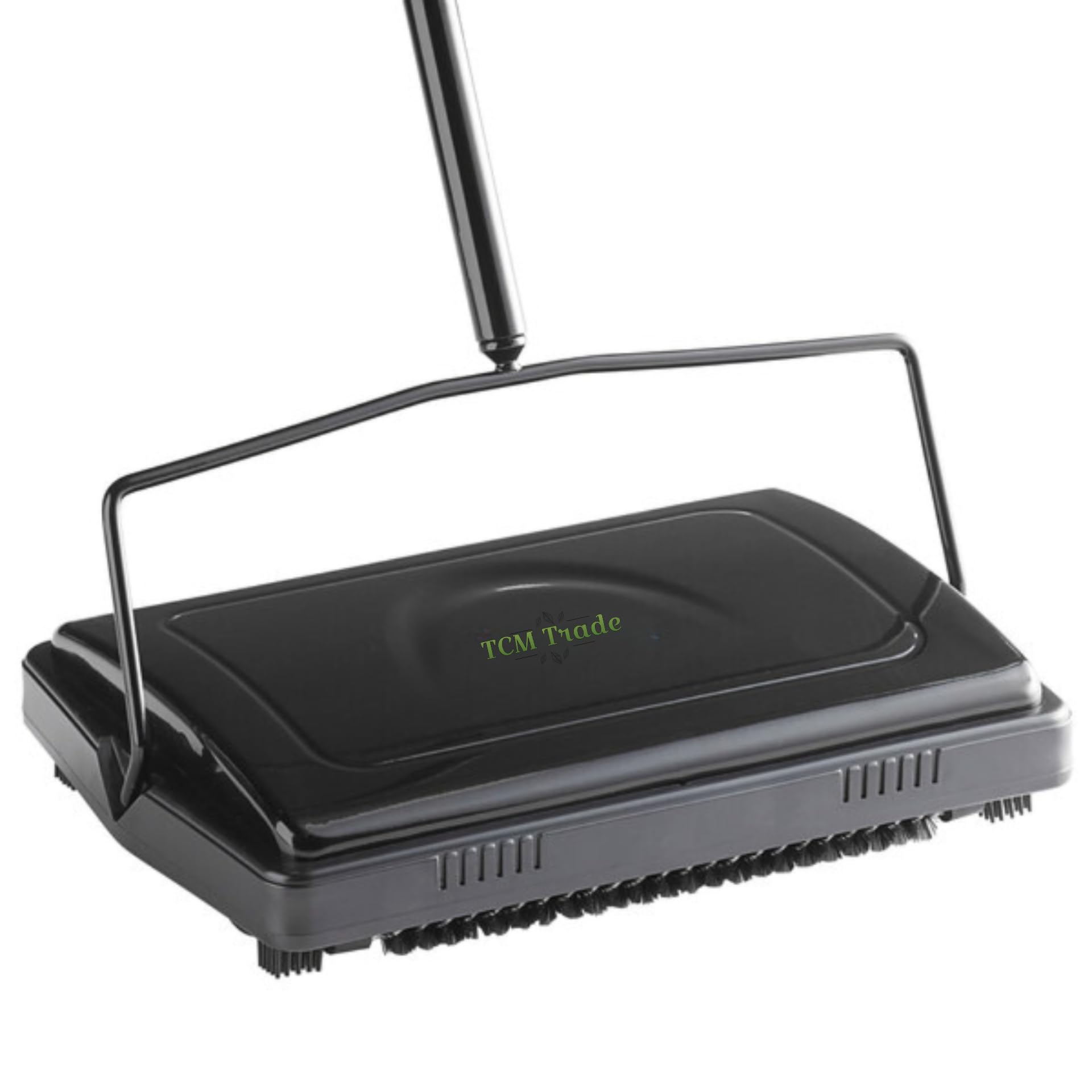 TCM Trade Carpet Sweeper, Triple Brush, Non Electric, Environmentally-Friendly, Multi-Surface Floor Sweeper, Easy Cleaning for Carpeted Floors, Wooden, Hardwood, Laminate, or Tile! (Triple-Brush)