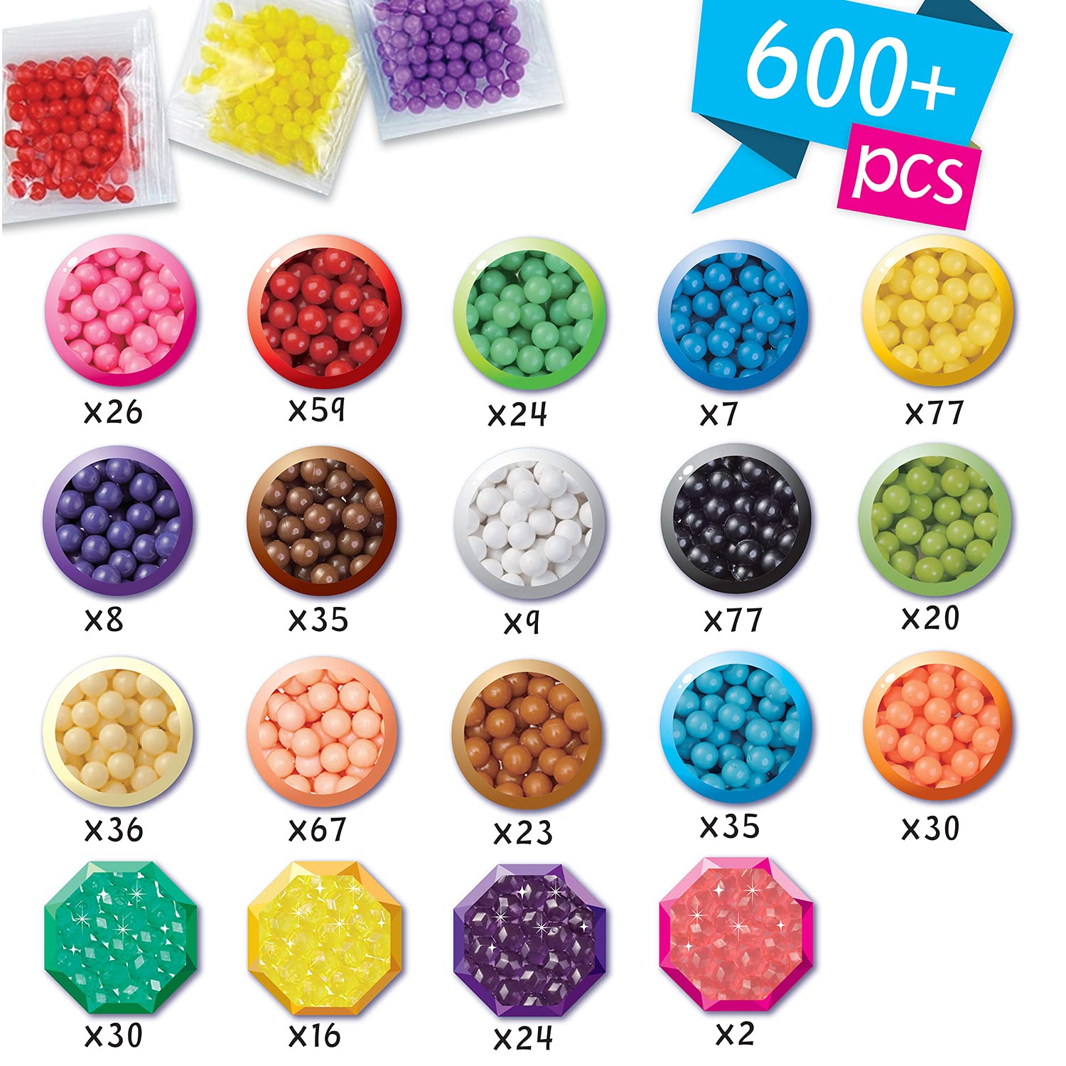 Aquabeads Disney Princess Character Set - Create Your Favorite Princesses with Water Beads!
