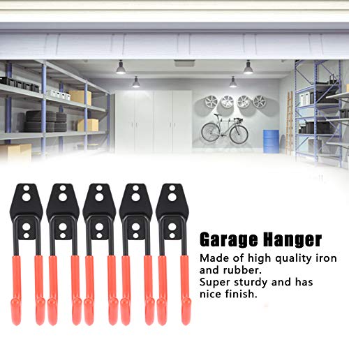 5PCS Metal Tool Water Pipe Hook, Bicycle Skateboard Hook Wall Hook, Repair Accessories Heavy Object Hook With Anti-Rust Coating(Orange)
