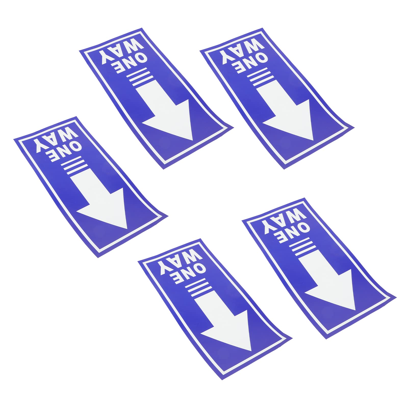 5pcs Point to Logo Sticker Direction Floor Sticker Warning Stickers One Way Floor Ground Sign Blue Stickers Indicator Caution Ground Label Carpet PVC Self-Adhesive 3D Pearlescent