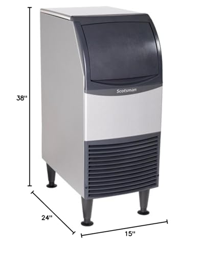Scotsman UN1215A-1 15" Air-Cooled Nugget Undercounter Ice Maker Machine with 36 lb. Storage Capacity, 119 lbs/Day, 115v, NSF