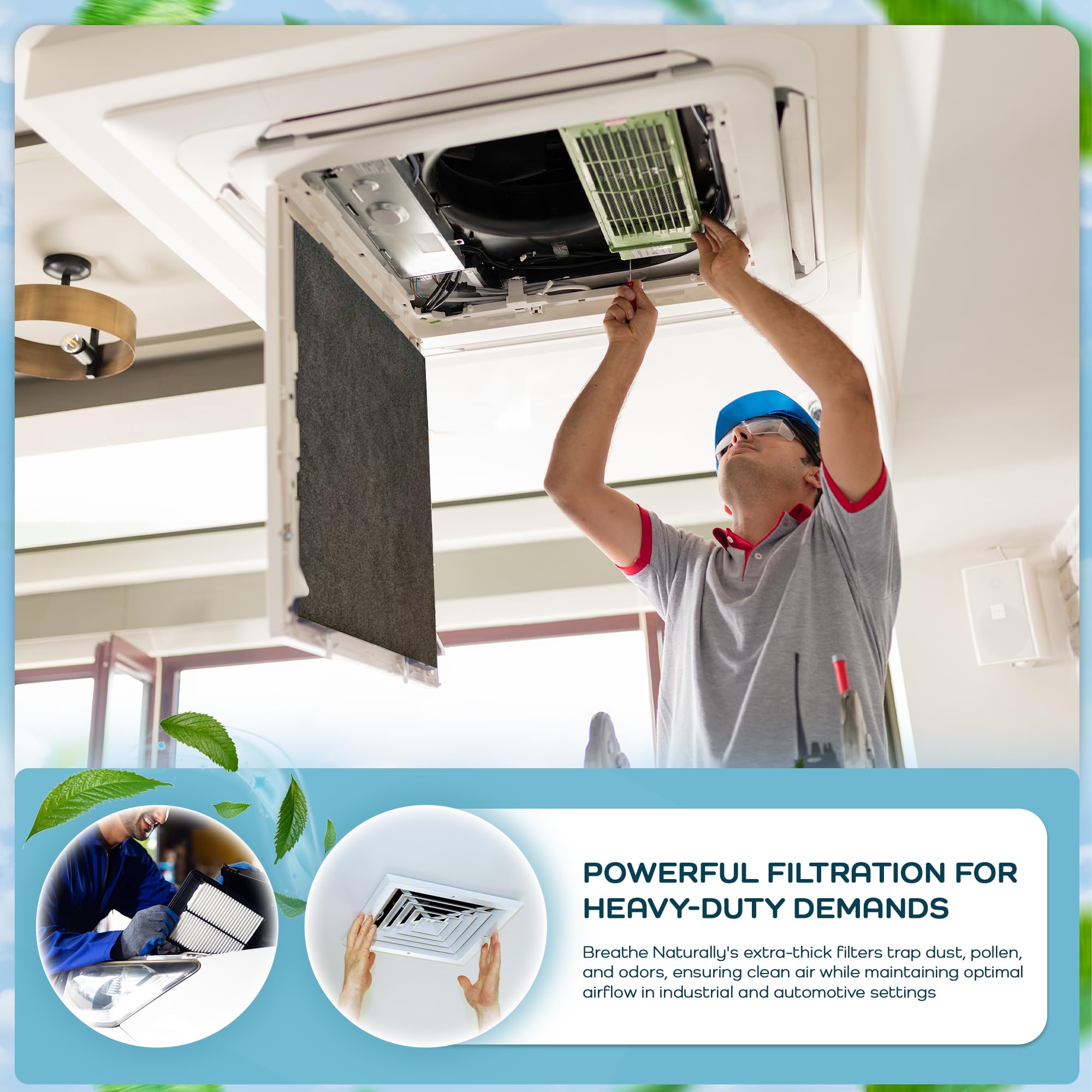 Breathe Naturally - Extra Thick Replacement Filters Compatible with Levoit LV-PUR131, LV-PUR131-RF, LV-PUR131S Air Purifiers - Easy to Install(1 True HEPA Replacement Filter, 1 Activated Carbon Pad)