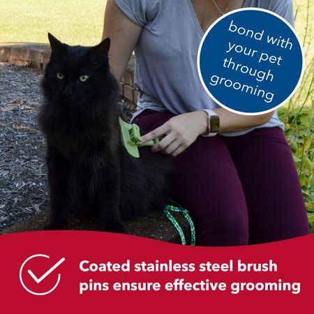 Coastal Pet Safari - Cat Self-Cleaning Slicker Brush - Cat Grooming Supplies